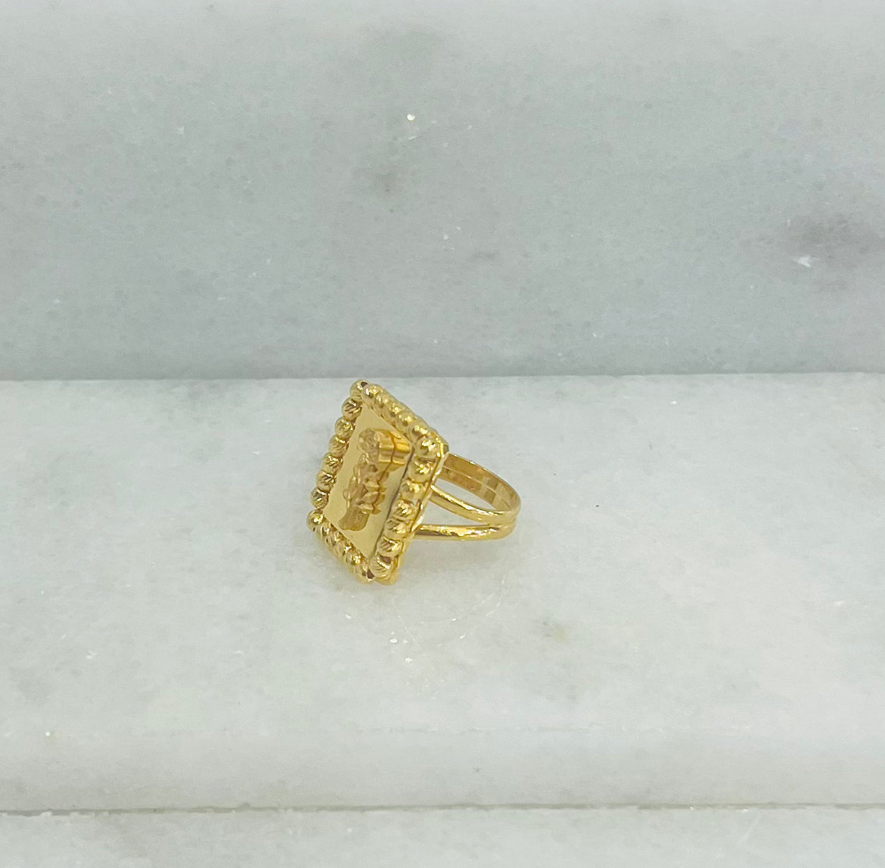 21k Gold Himo Rose Ring – Almaza Fine Jewelry