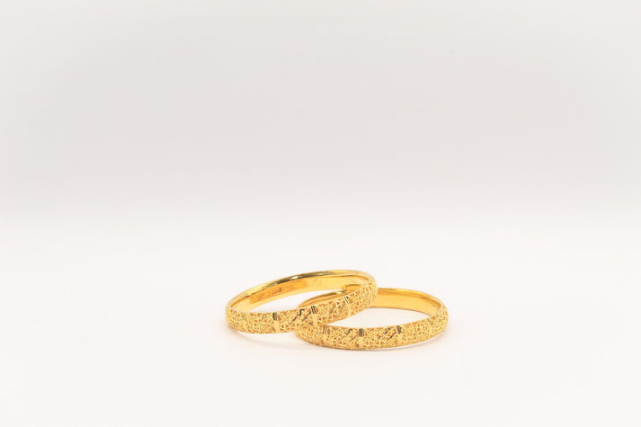 21K Gold Khaliji Bangles – Almaza J